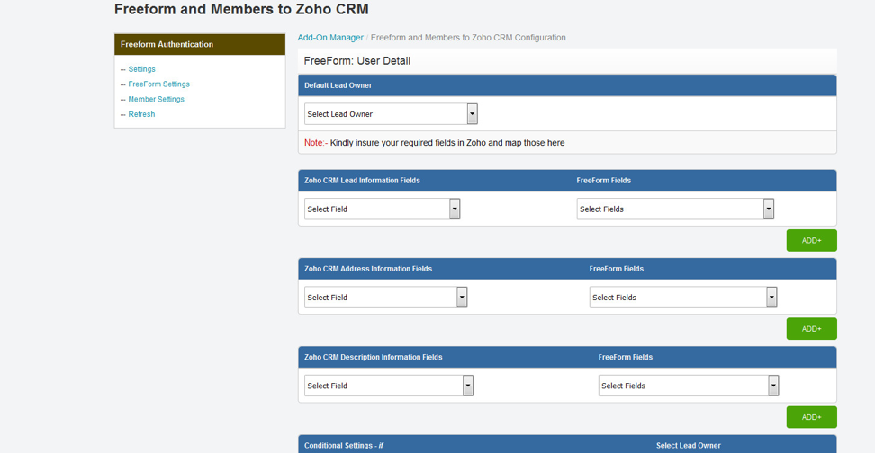 FreeForm & Member to ZOHO CRM | Add-ons | ExpressionEngine